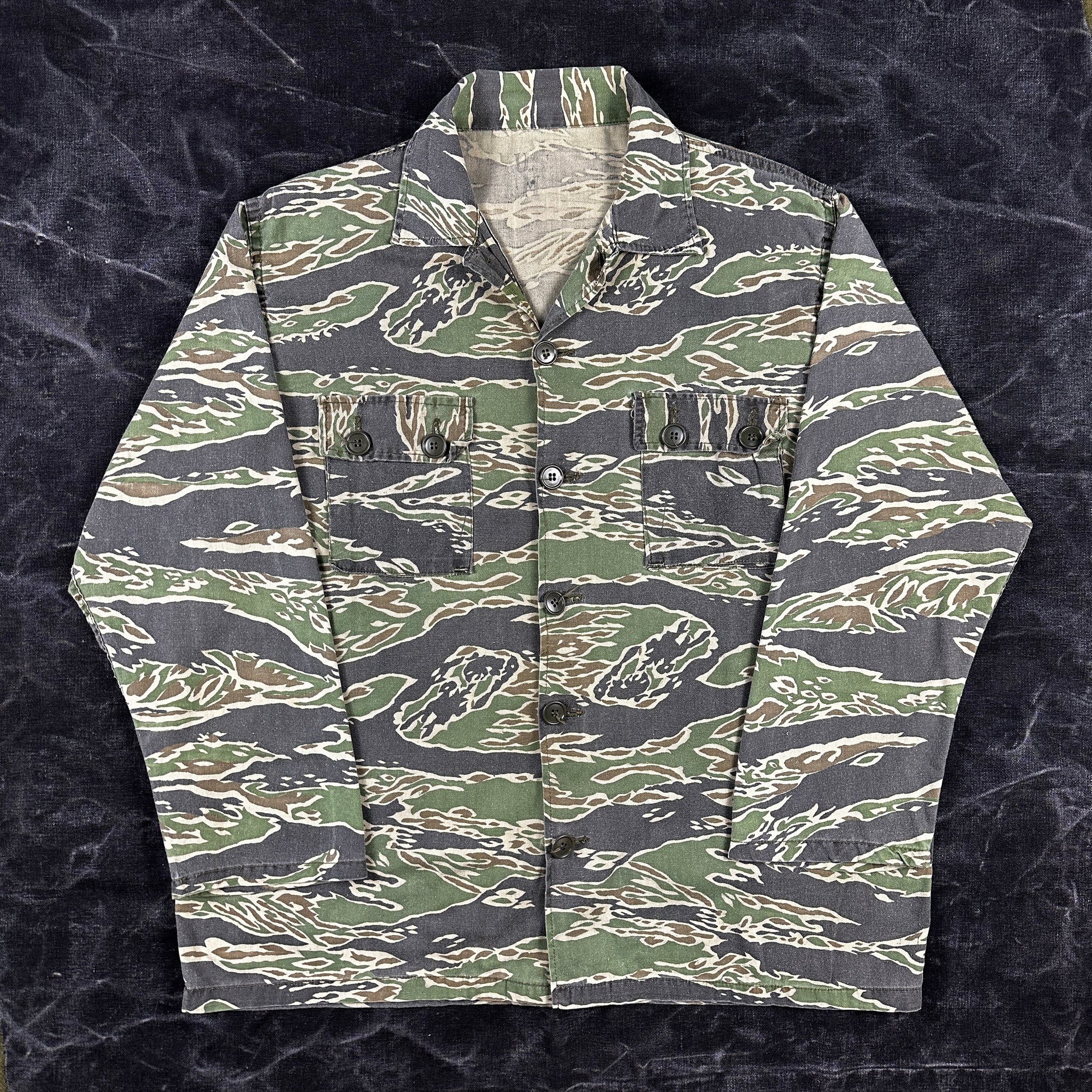 Vietnam Tiger Stripe T Shirt US Vietnam Style Ripstop Fatigue Shirt