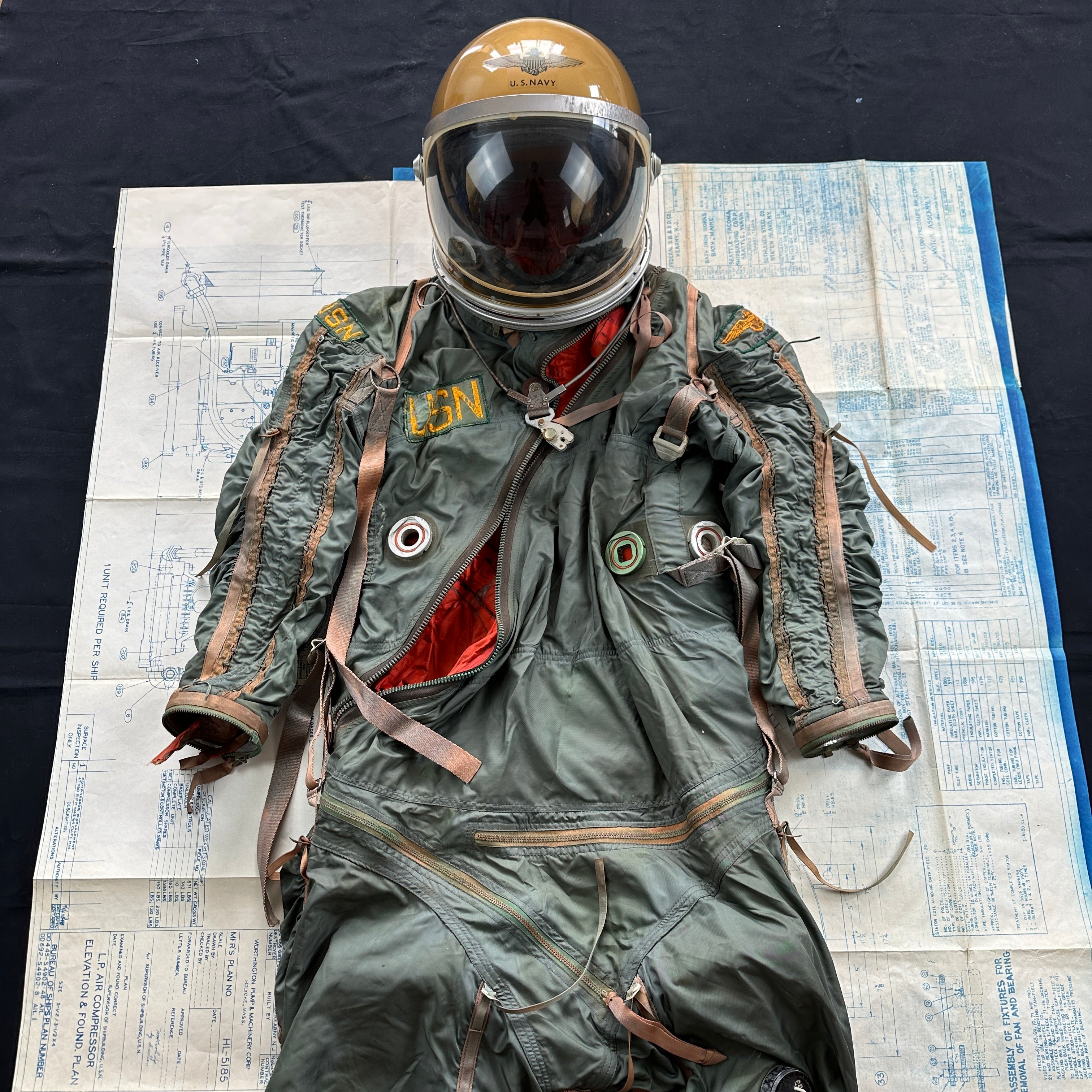 US Navy 1963 BF Goodrich Mk4 Full Pressure Suit – The Major's Tailor