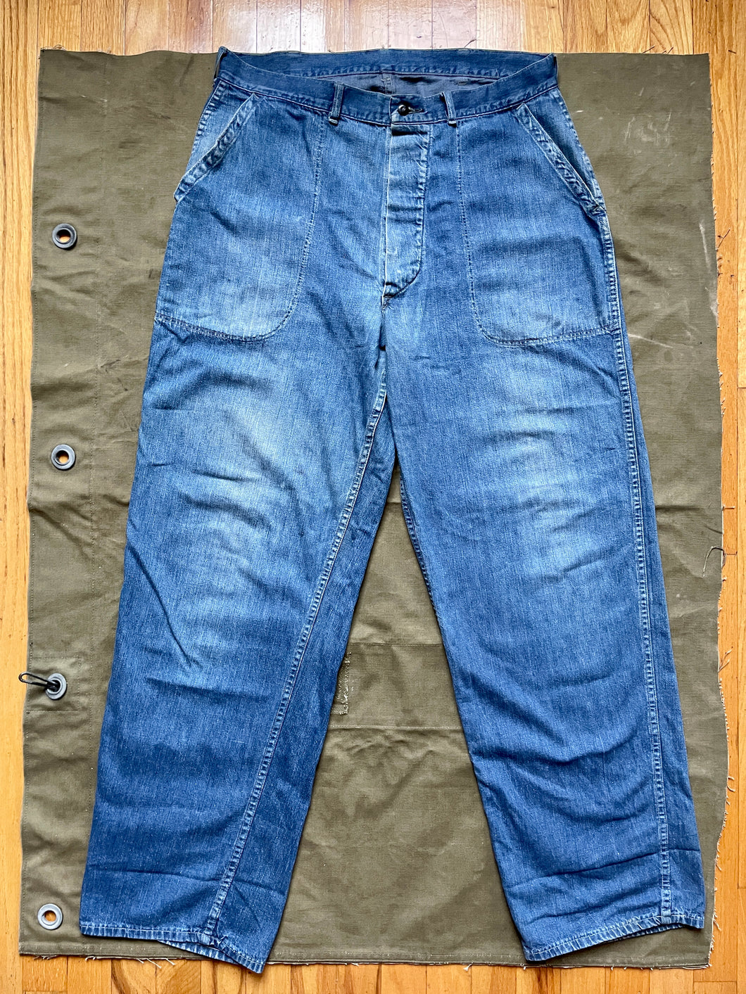 US Navy WW2 Denim Dungaree Pants Size 34 The Major s Tailor us-navy-ww2-denim-dungaree-pants-size-34-the-major-s-tailor